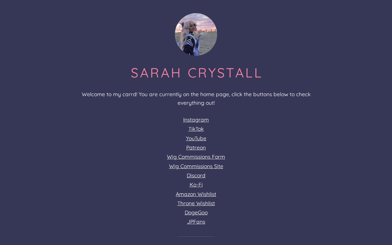 Sarah Crystall's Carrd